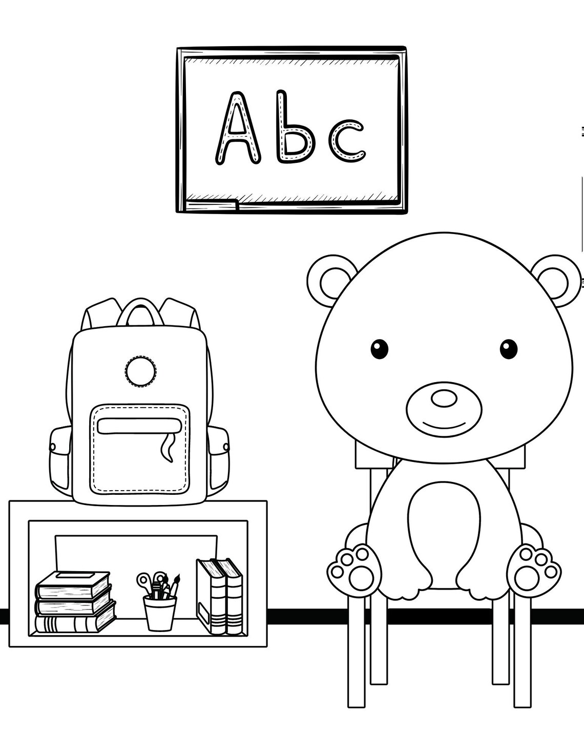 Back to School Coloring Pages, Back to School PDF, Back to School ...