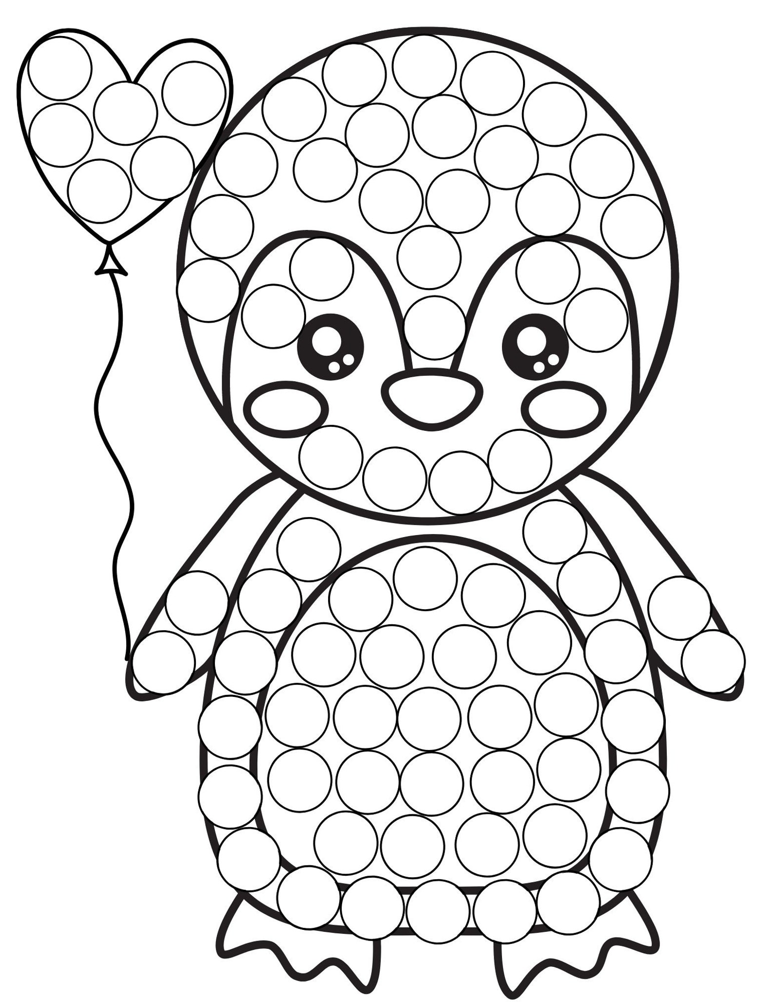 Valentine's Day Dot Marker Coloring Pages, Do a Dot Valentines Painting ...