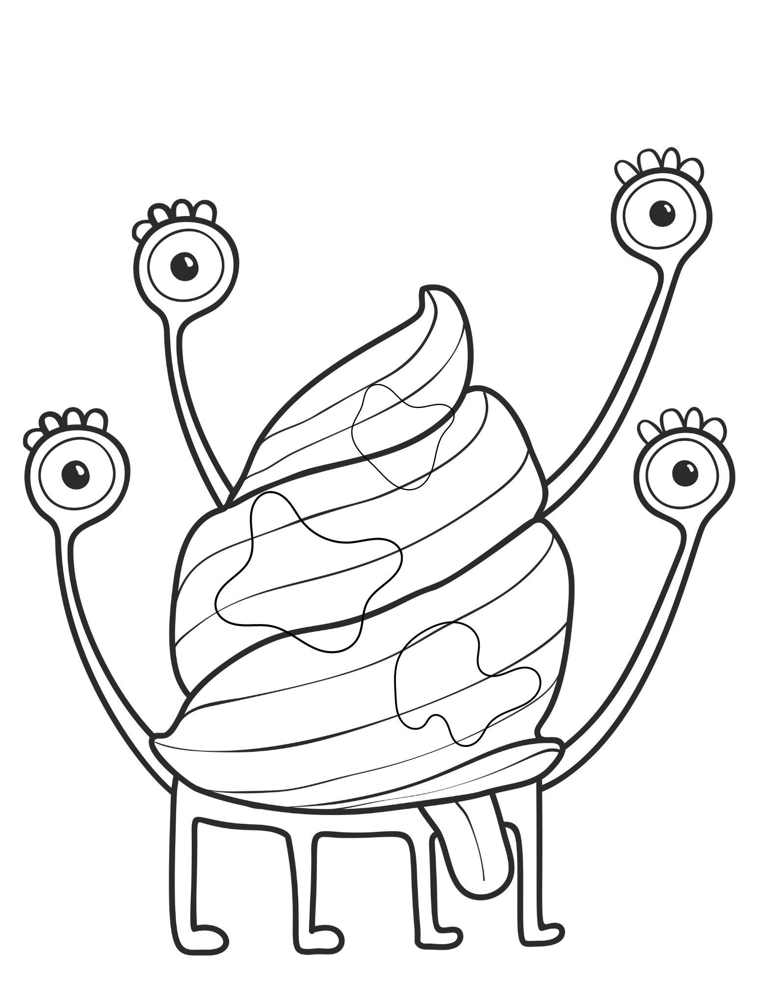 Monster Coloring Pages Monster PDF Monster Printables - Etsy