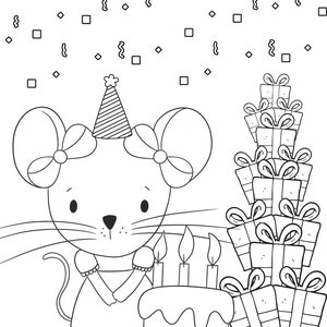 Happy Birthday Coloring Pages, Happy Birthday Printables, Happy ...