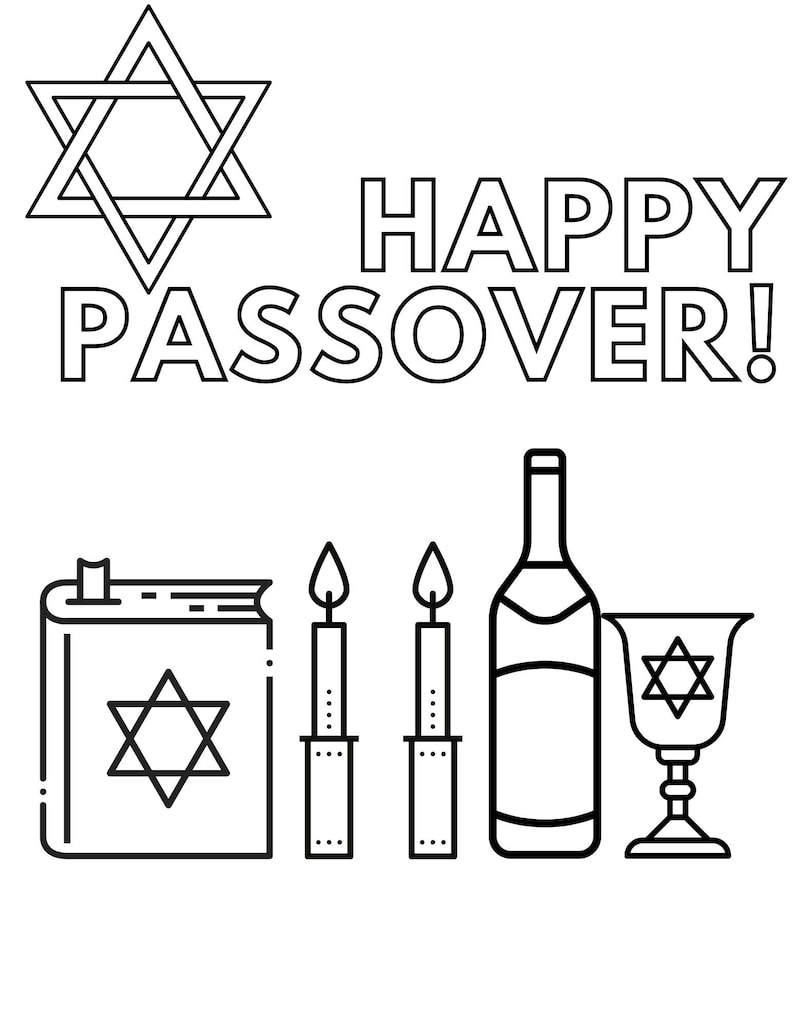 Passover Coloring Pages, Passover Printables, Jewish Coloring Pages ...