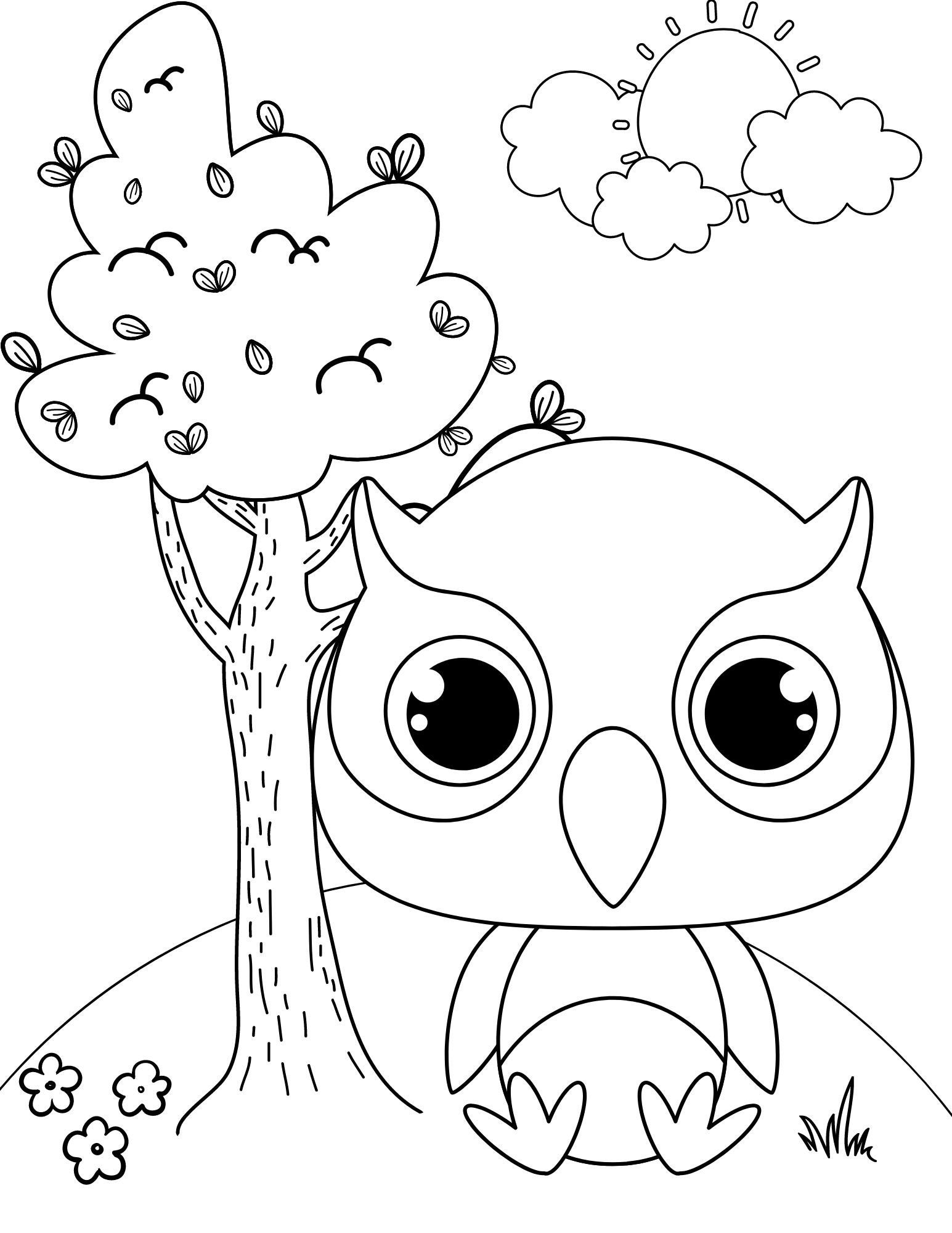 Owl Coloring Pages, Owl PDF Coloring Owl Printables, Owl Coloring ...