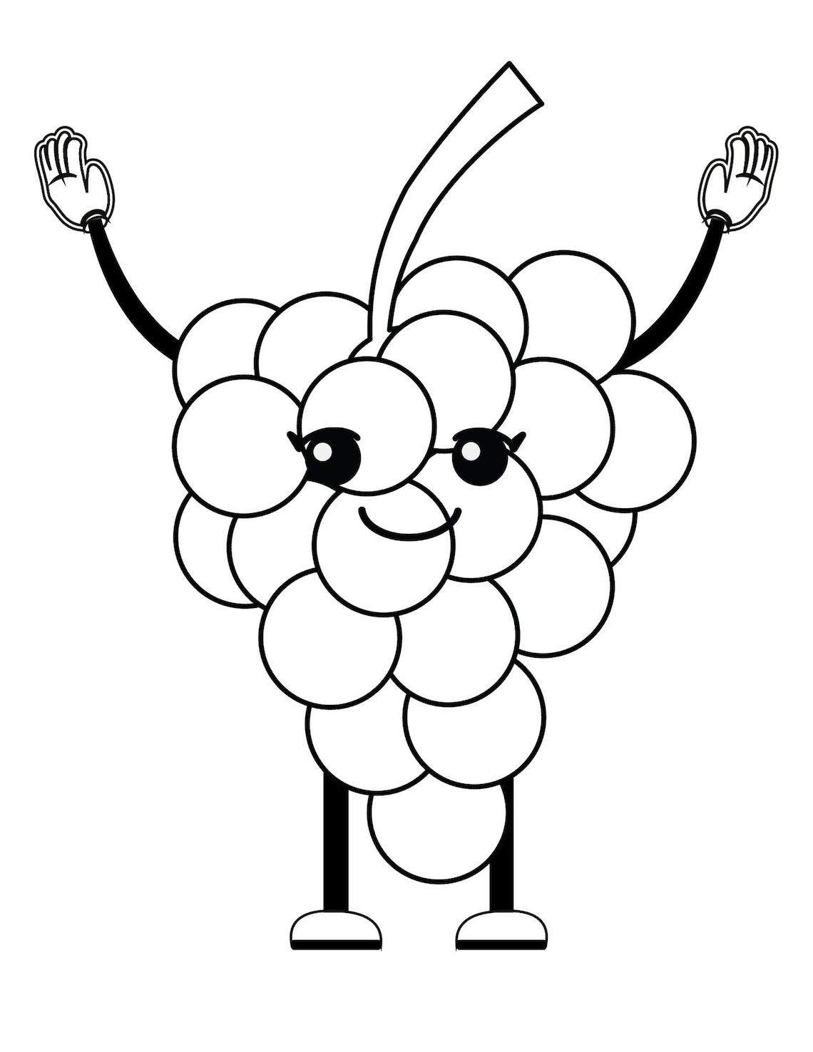 Cute Fruit Coloring Pages, Kawaii Food Printable, Funny Fruits Coloring ...