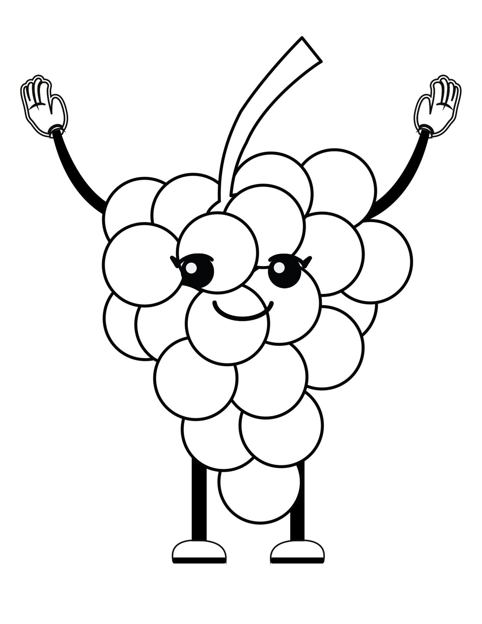 Cute Fruit Coloring Pages, Kawaii Food Printable, Funny Fruits Coloring ...