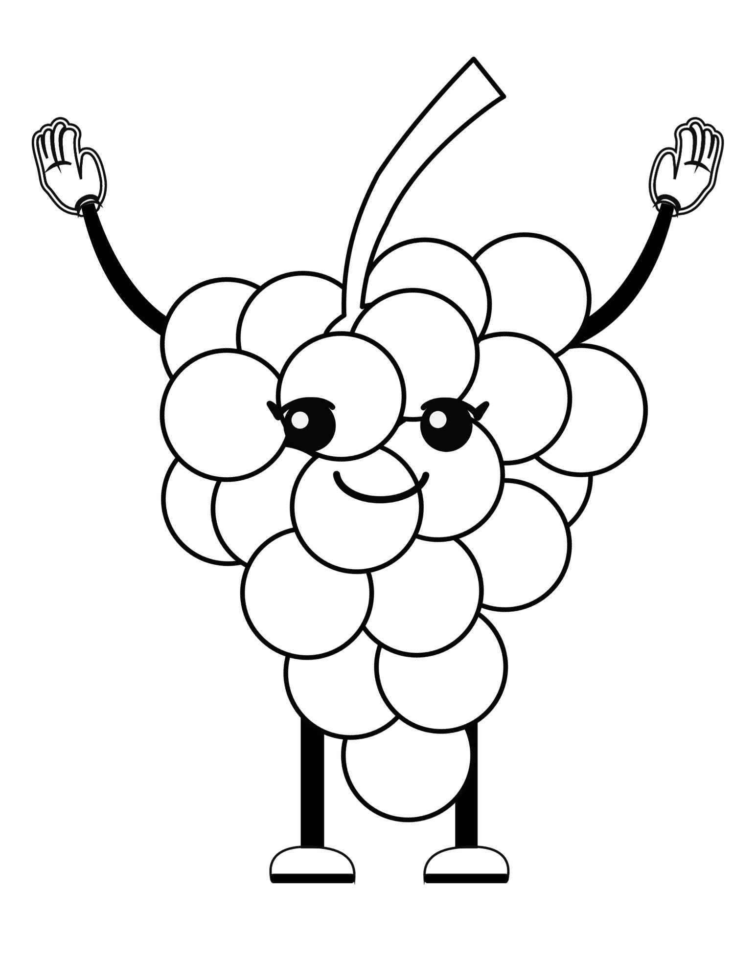 Cute Fruit Coloring Pages, Kawaii Food Printable, Funny Fruits Coloring ...