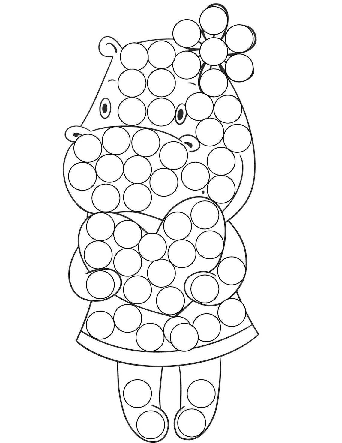 Animals Dot Marker Coloring Pages, Animals Dot Marker Printables ...