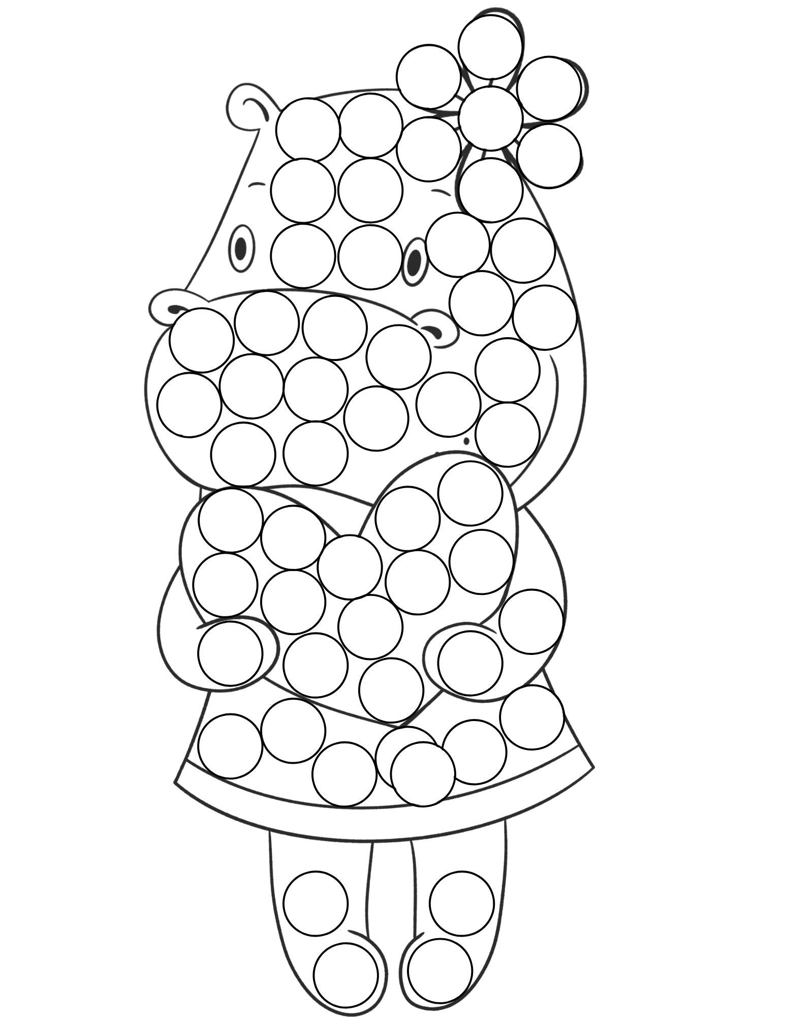 Animals Dot Marker Coloring Pages, Animals Dot Marker Printables ...
