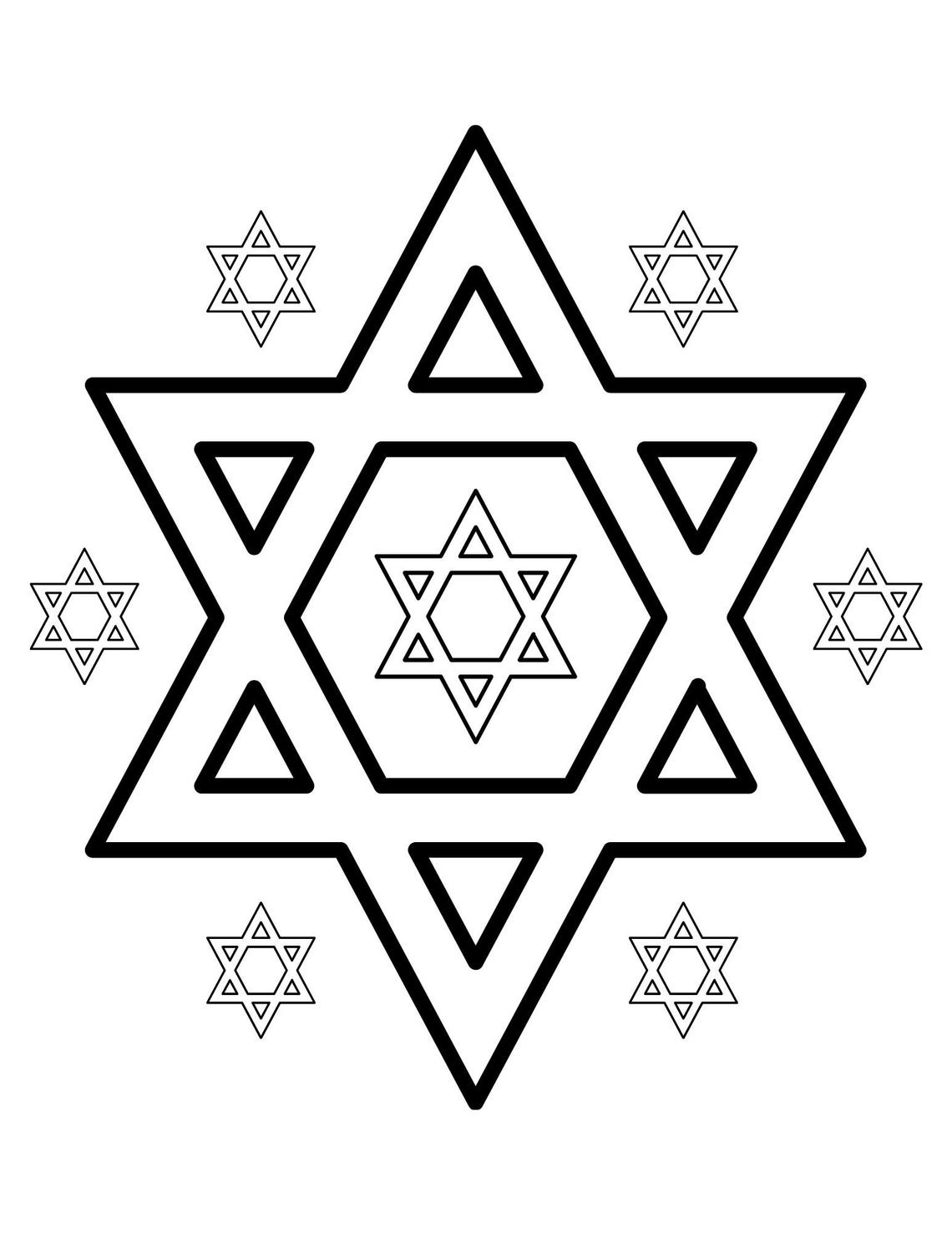Hanukkah Coloring Pages for Kids, Hanukkah Printables, Jewish Coloring ...