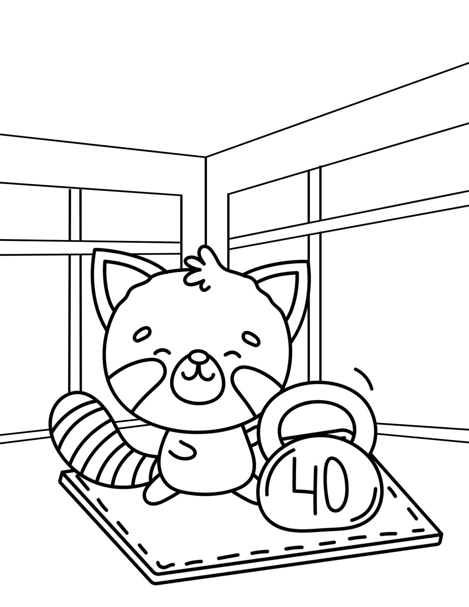 Workout Coloring Pages, Exercise Coloring Pages, Gym Coloring Pages ...