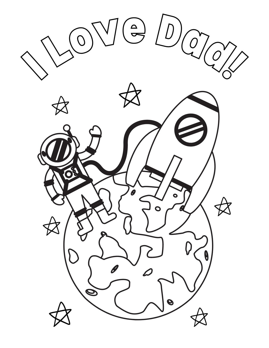 Father's Day Coloring Page, Father's Day Printables, Father's Day ...