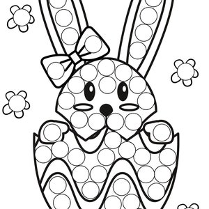 Easter Dot Marker Coloring Pages, Do a Dot Easter Painting, Easter PDF ...