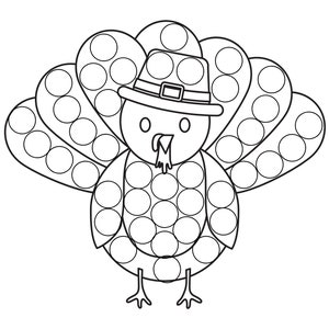 Thanksgiving Dot Marker Coloring Pages, Thanksgiving PDF Thanksgiving ...