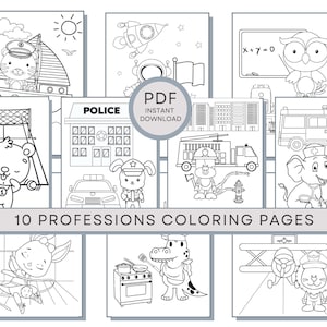Professions Coloring Pages, Jobs Coloring Pages, Habbits Coloring Pages ...