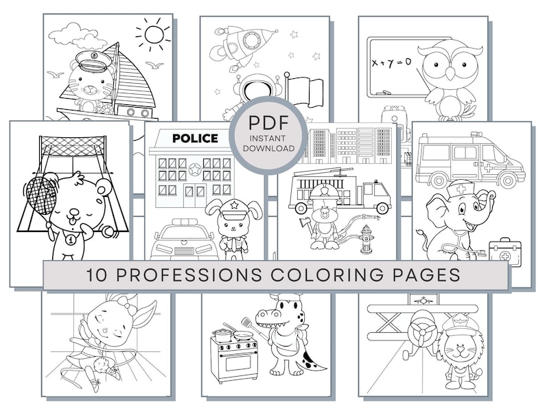Professions Coloring Pages, Jobs Coloring Pages, Habbits Coloring Pages ...