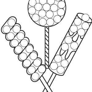 Dot Marker Candy Coloring Pages, Do a Dot Candy Coloring, Printable ...