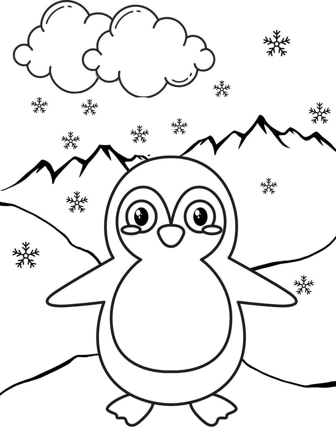 Penguin Coloring Pages, Penguin PDF, Penguin Printables, Penguin ...