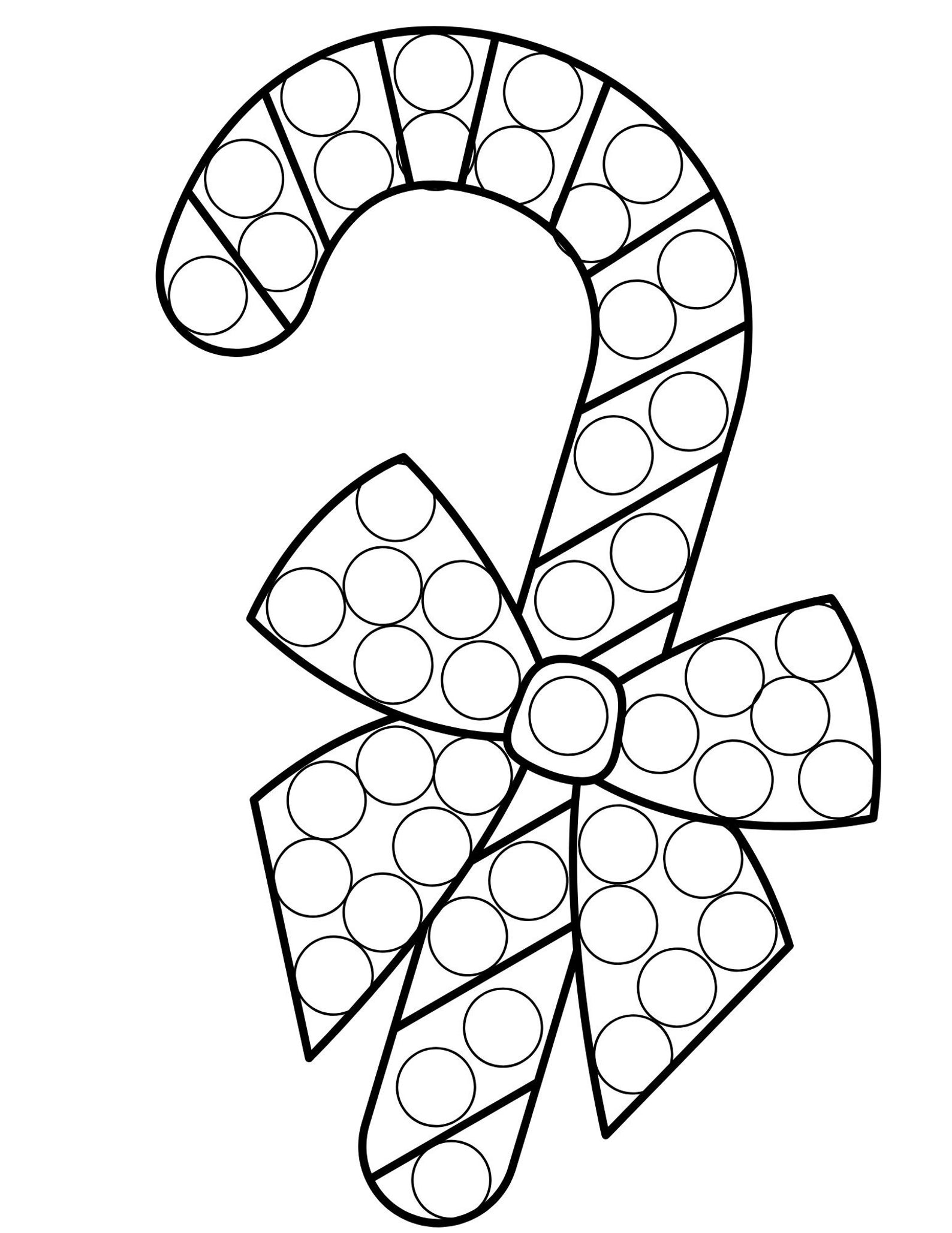 Christmas Dot Marker Coloring Pages, Do a Dot Christmas Painting ...