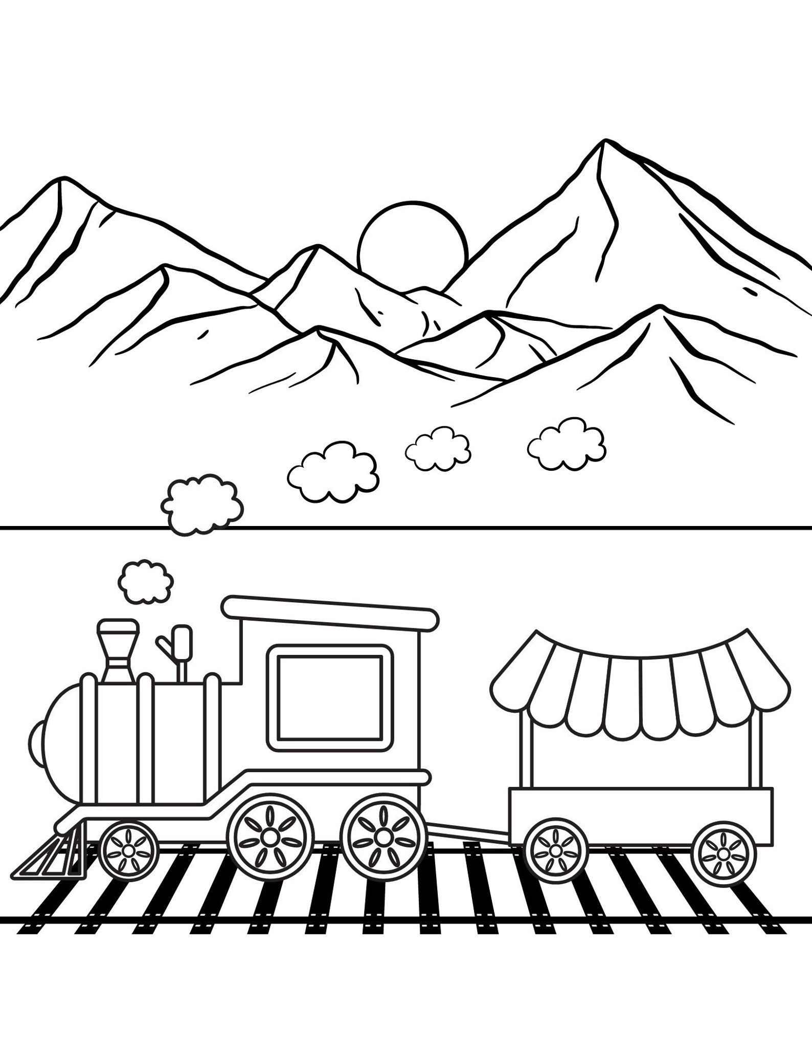 Trains Coloring Pages, Boys Coloring, Trains PDF, Trains Printables ...