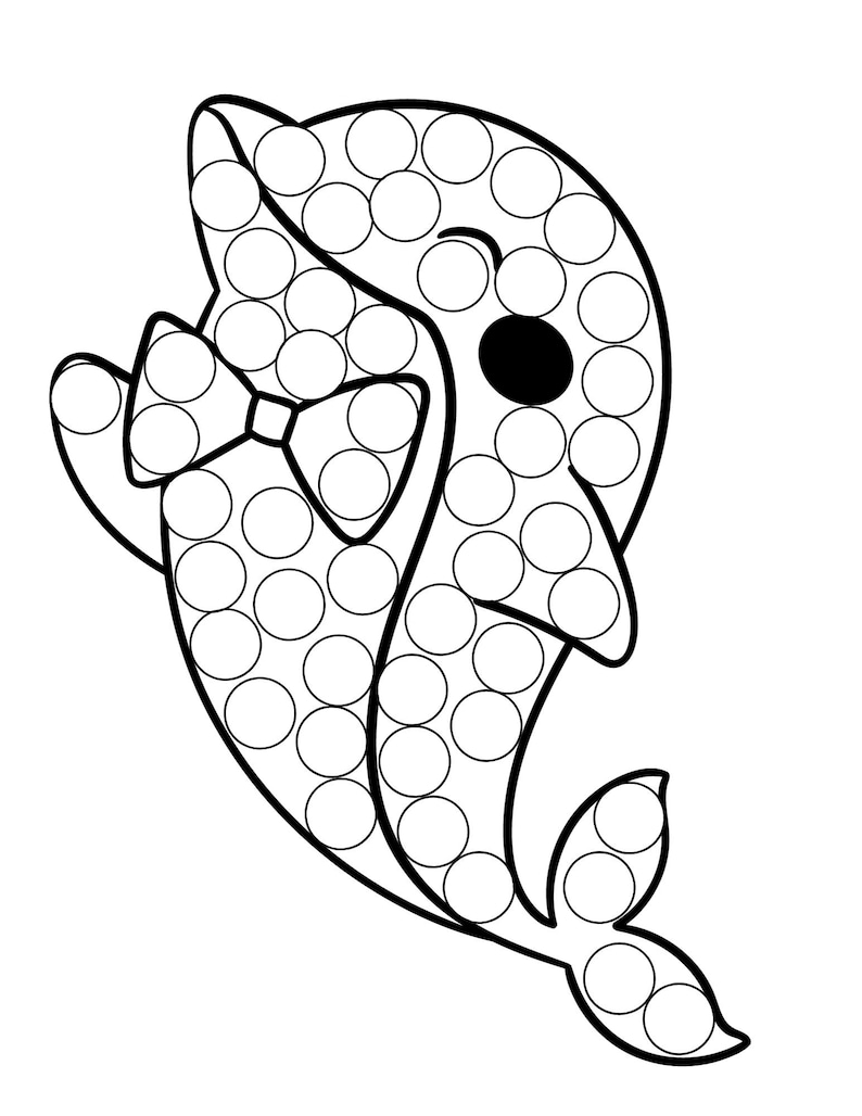 Animals Dot Marker Coloring Pages, Animals Dot Marker Printables ...