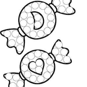 Dot Marker Candy Coloring Pages, Do a Dot Candy Coloring, Printable ...