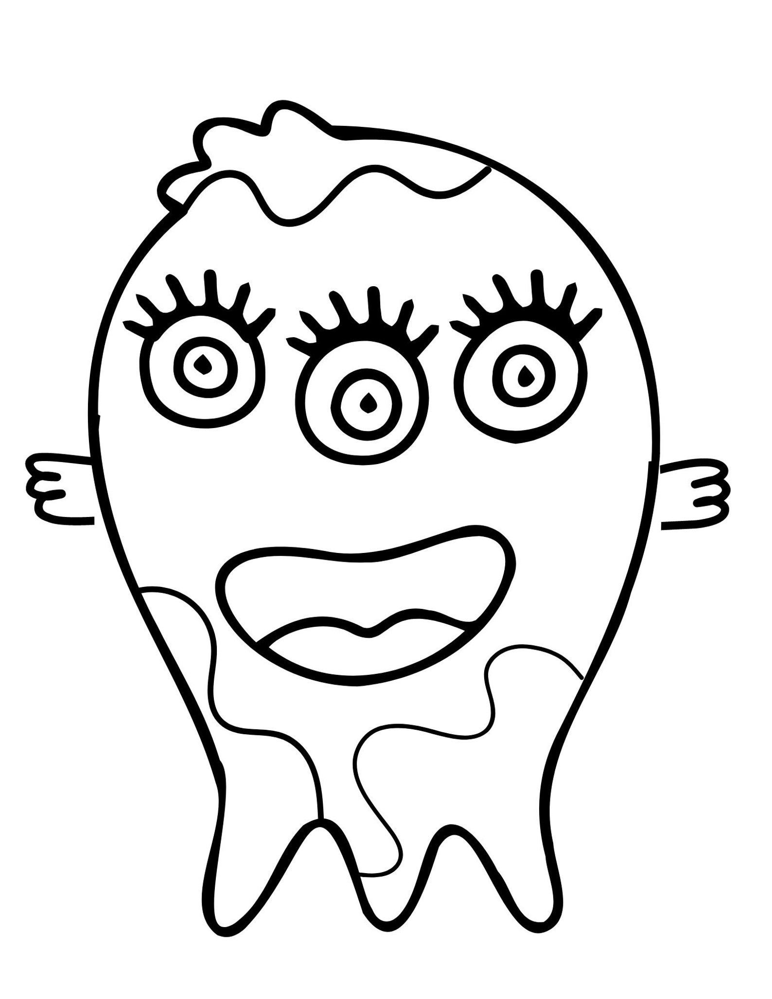 Monster Coloring Pages, Monster PDF, Monster Printables, Monster ...