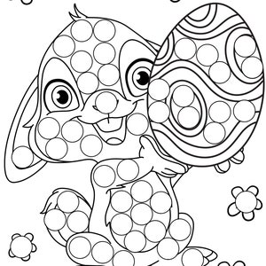 Easter Dot Marker Coloring Pages, Do a Dot Easter Painting, Easter PDF ...