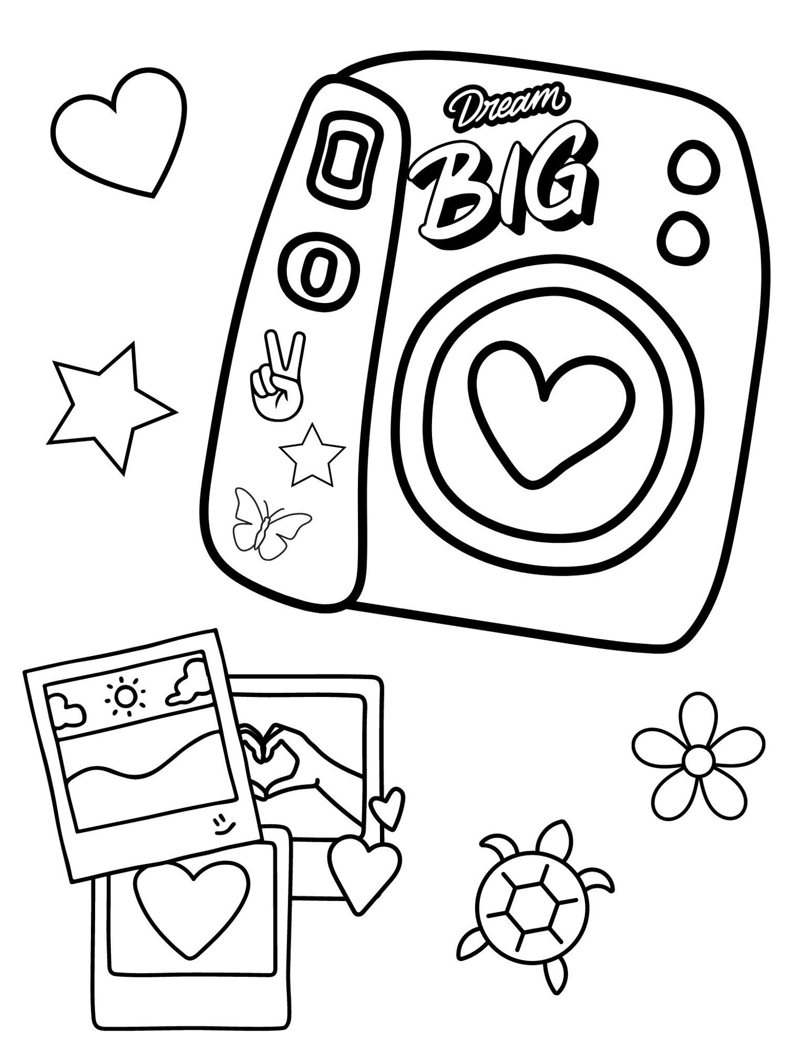 VSCO Girl Coloring Pages, Teens Coloring Pages, VSCO Aesthetic Coloring ...