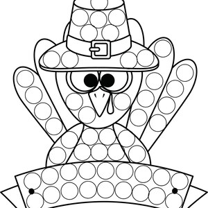 Thanksgiving Dot Marker Coloring Pages, Thanksgiving PDF Thanksgiving ...