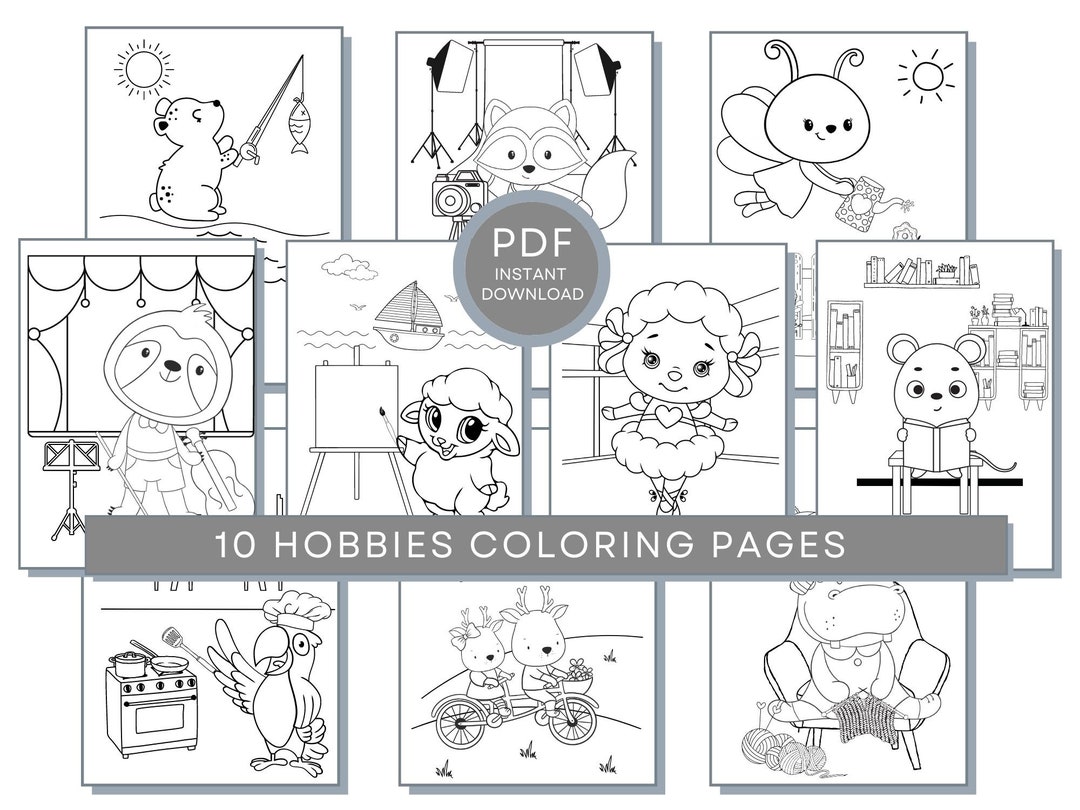 Hobbies Coloring Pages, Jobs Coloring Pages, Habbits Coloring Pages ...
