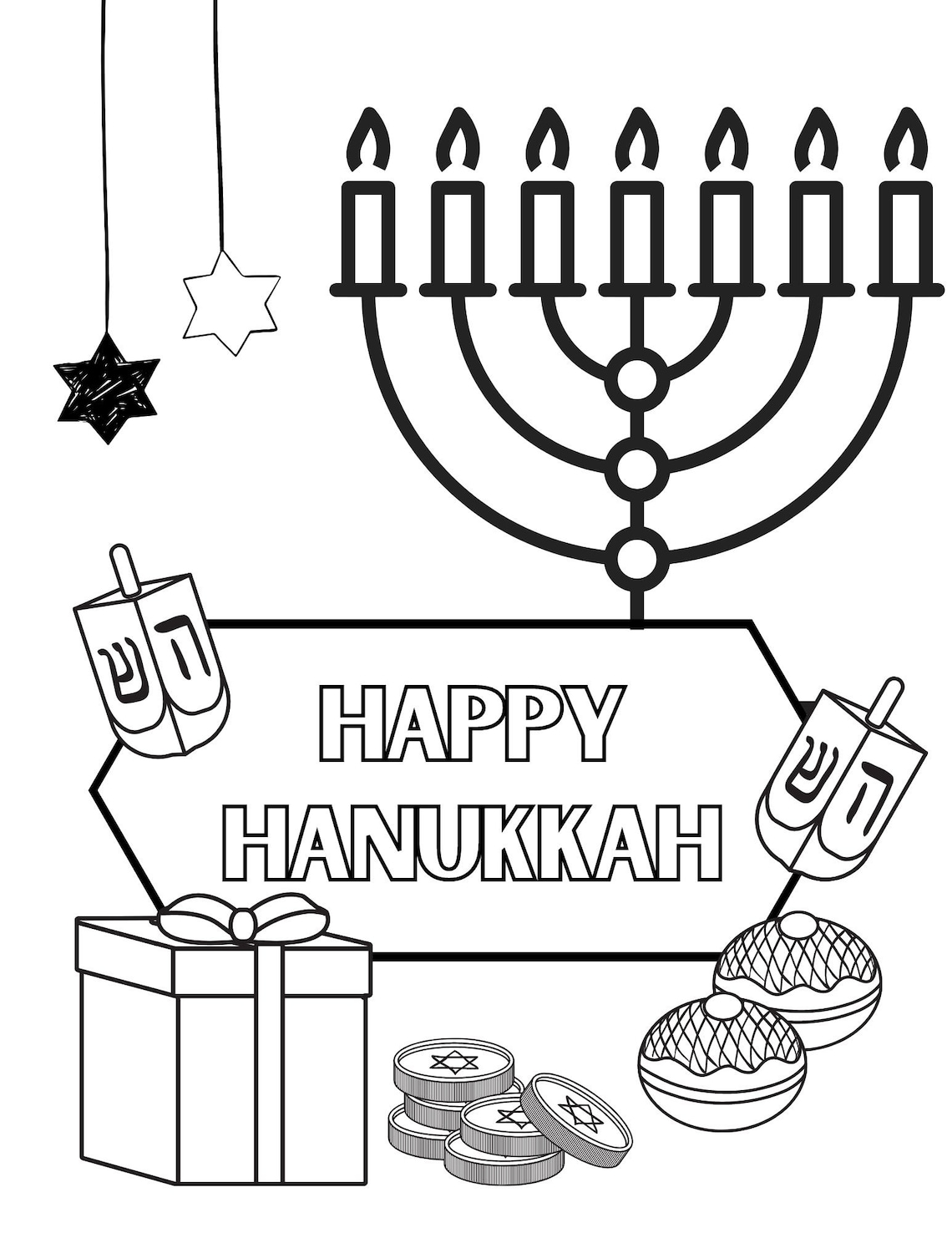 Hanukkah Coloring Pages for Kids Hanukkah Printables Jewish - Etsy Canada