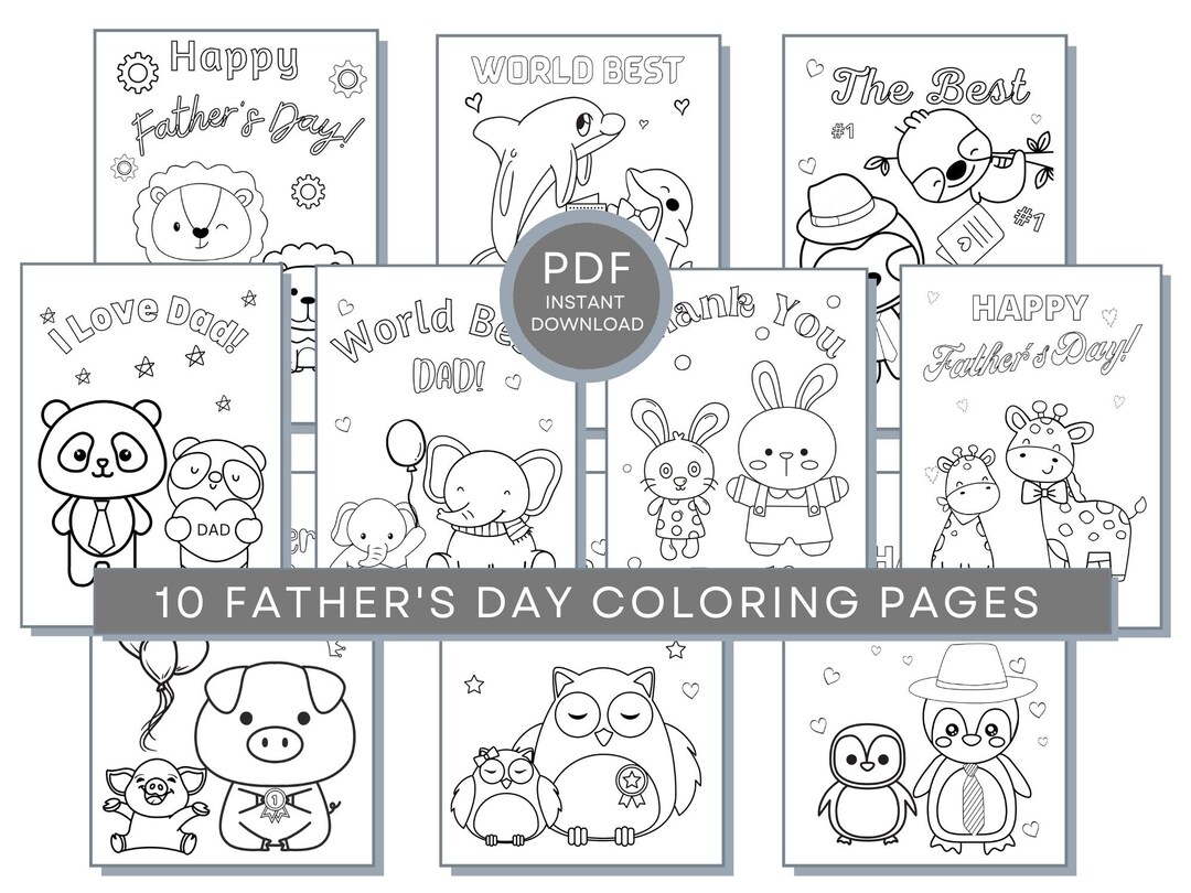 Father's Day Coloring Page, Father's Day Printables, Father's Day ...
