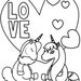 Unicorn Valentine's Day Coloring Pages, Valentines Printables ...