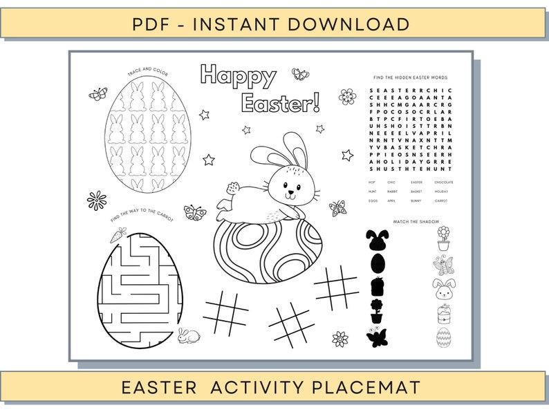 Easter Placemat, Easter Coloring Pages, Easter Printables, Good Friday ...