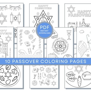 Passover Coloring Pages, Passover Printables, Jewish Coloring Pages ...