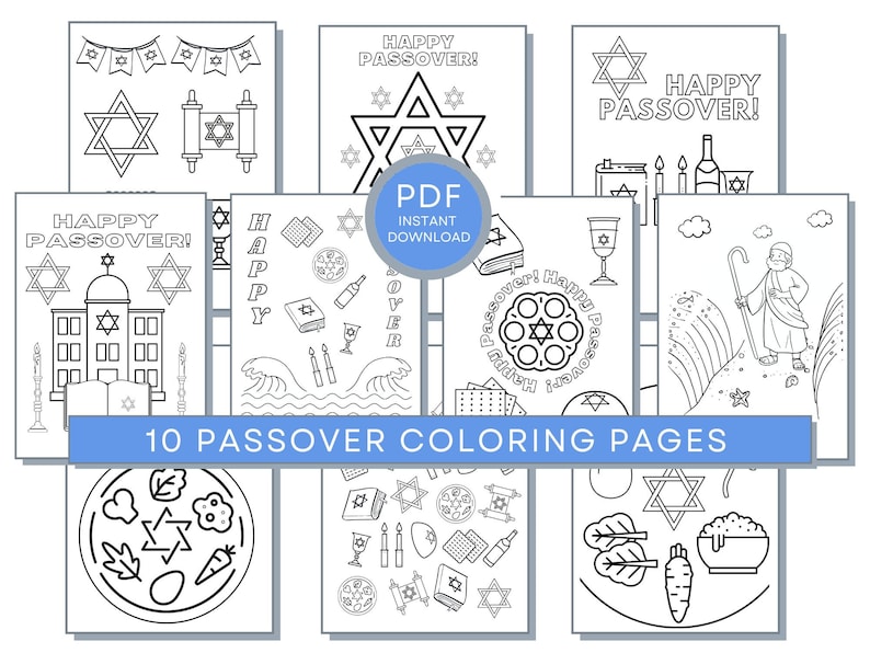 Passover Coloring Pages, Passover Printables, Jewish Coloring Pages ...