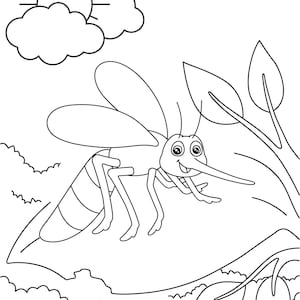 Bugs Coloring Pages, Bee PDF, Butterfly Printables, Spider Coloring ...