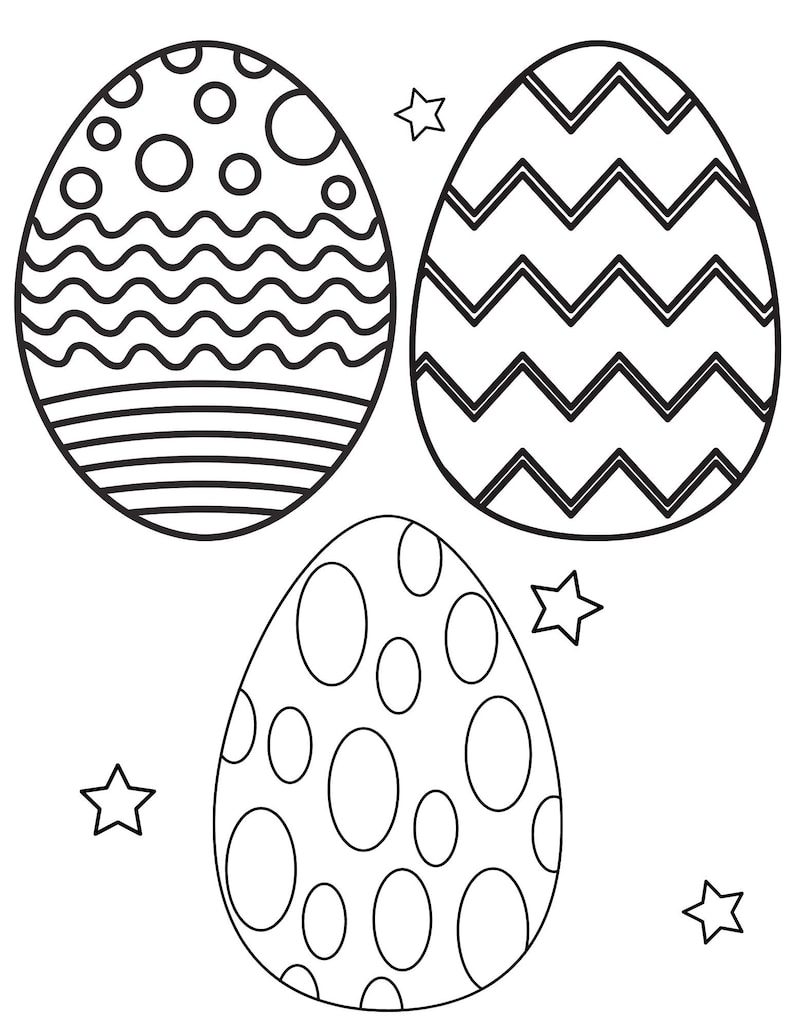 Easter Eggs Coloring Pages, Easter Eggs PDF Easter Egg Printables, Good ...