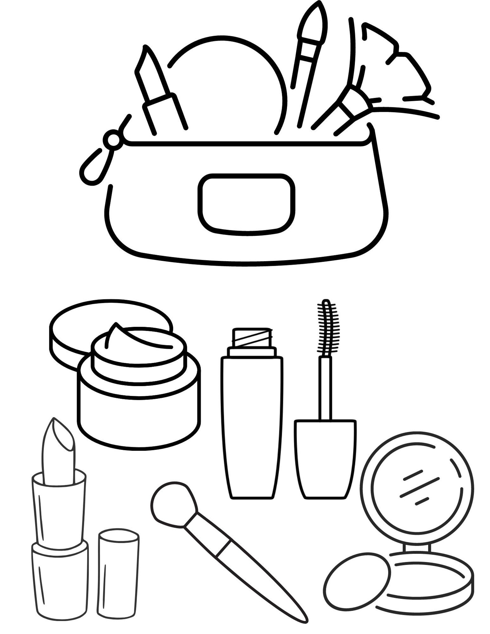 Make up Coloring Pages for Kids, Make up Printables, Make up Day Sheet ...