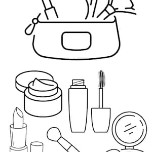 Make up Coloring Pages for Kids, Make up Printables, Make up Day Sheet ...