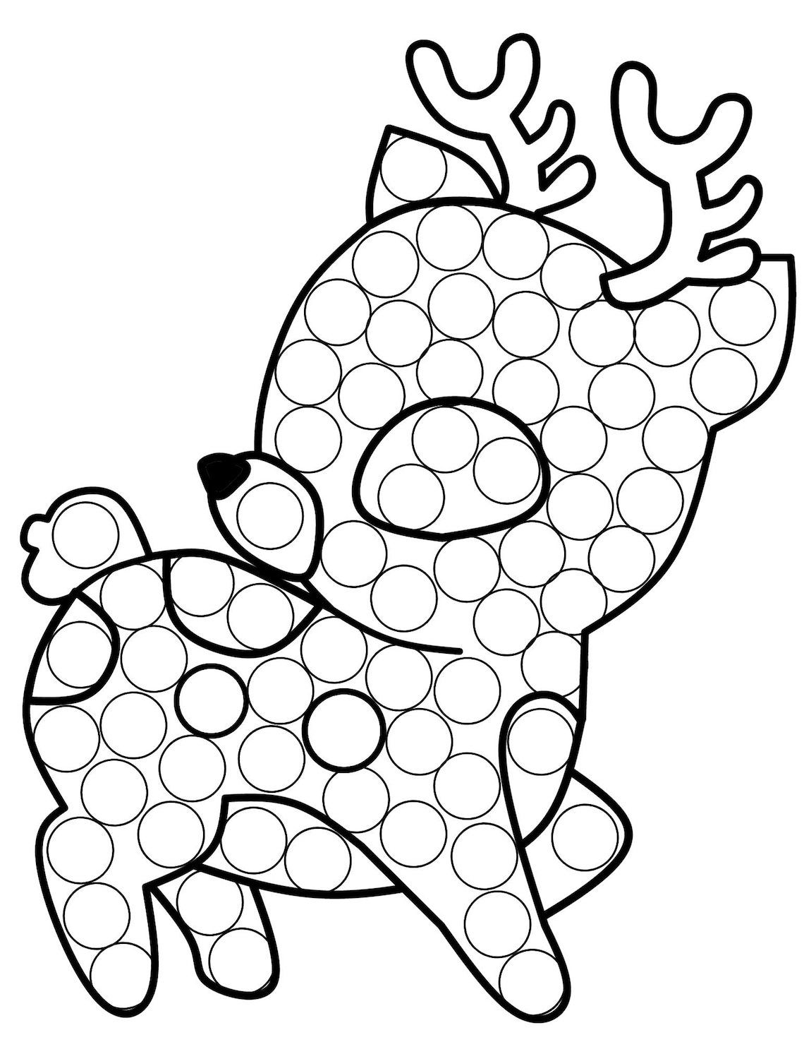 Animals Dot Marker Coloring Pages, Animals Dot Marker Printables ...