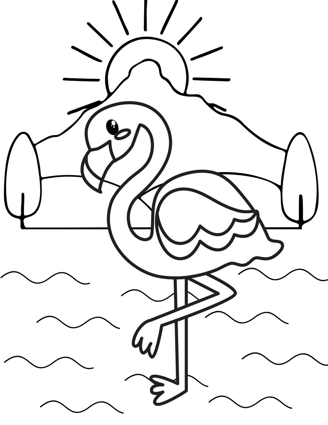 Flamingo Coloring Pages, Flamingo PDF, Flamingo Printables, Flamingo ...