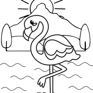 Flamingo Coloring Pages, Flamingo PDF, Flamingo Printables, Flamingo ...