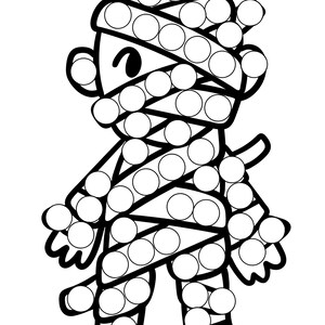 Halloween Dot Marker Coloring Pages, Halloween Dot Marker, Halloween Do ...