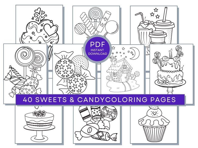 Sweets Coloring Pages, Sweets Printable, Coloring Pages of Ice Cream ...