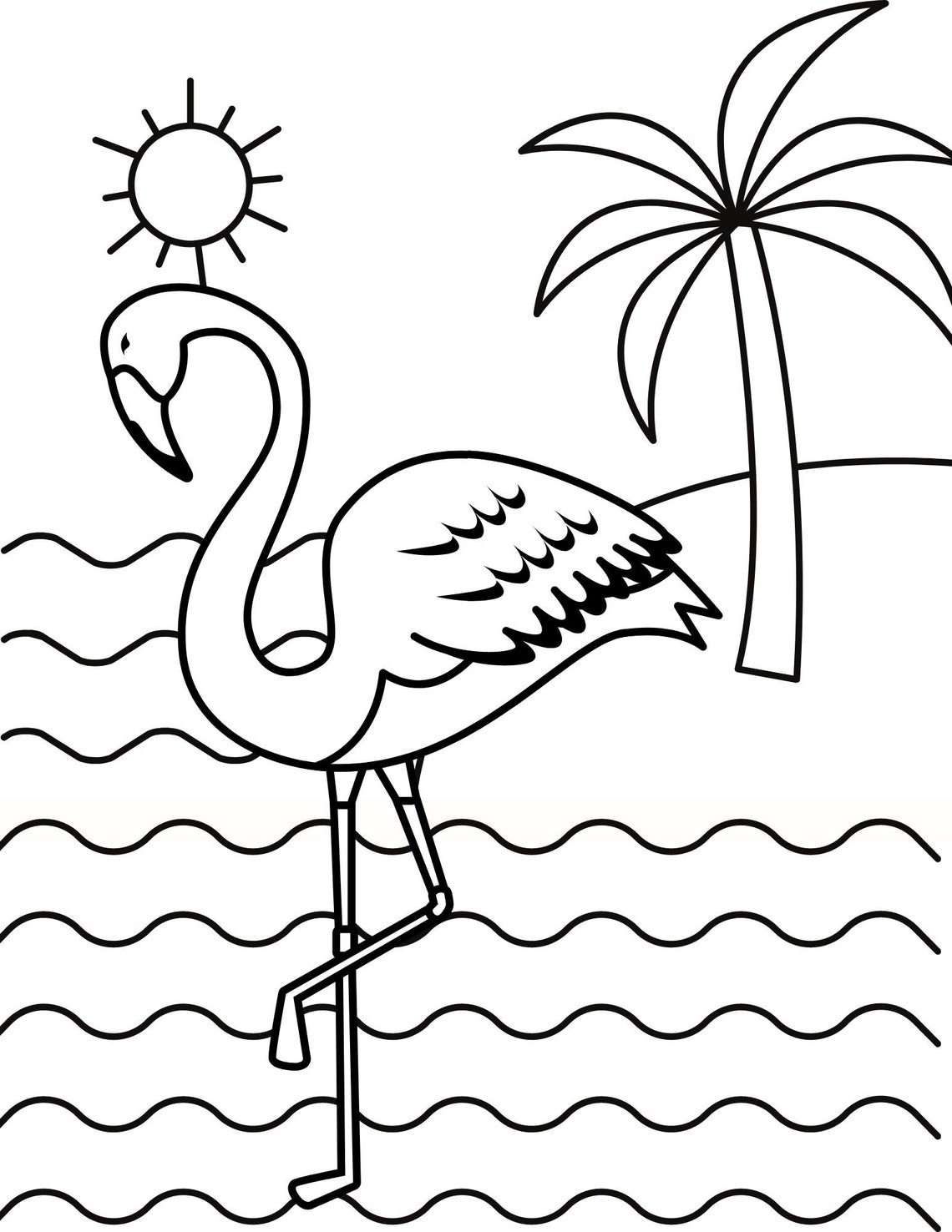 Flamingo Coloring Pages, Flamingo PDF, Flamingo Printables, Flamingo ...