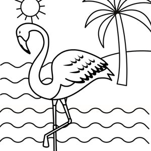 Flamingo Coloring Pages, Flamingo PDF, Flamingo Printables, Flamingo ...