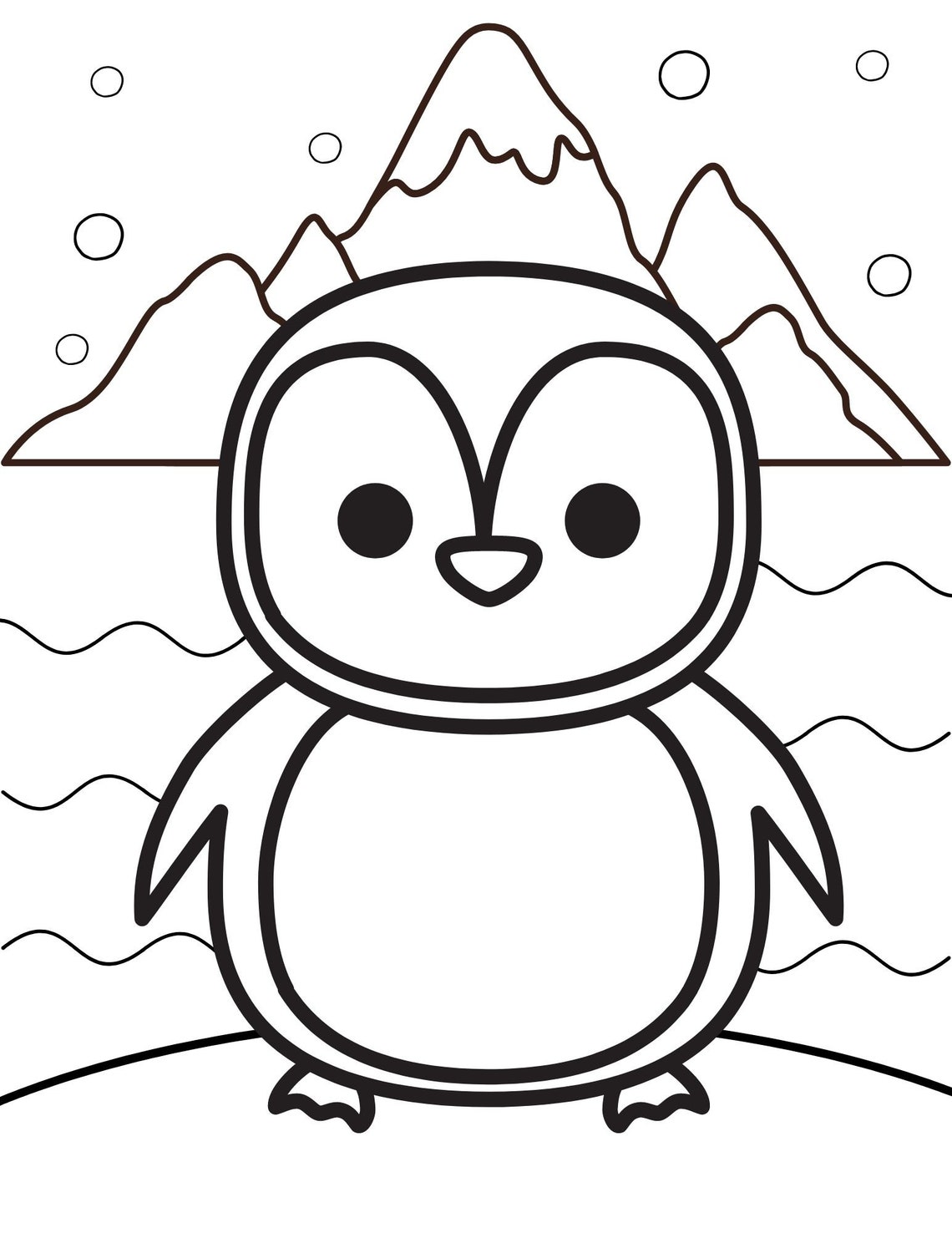 Penguin Coloring Pages, Penguin PDF, Penguin Printables, Penguin ...