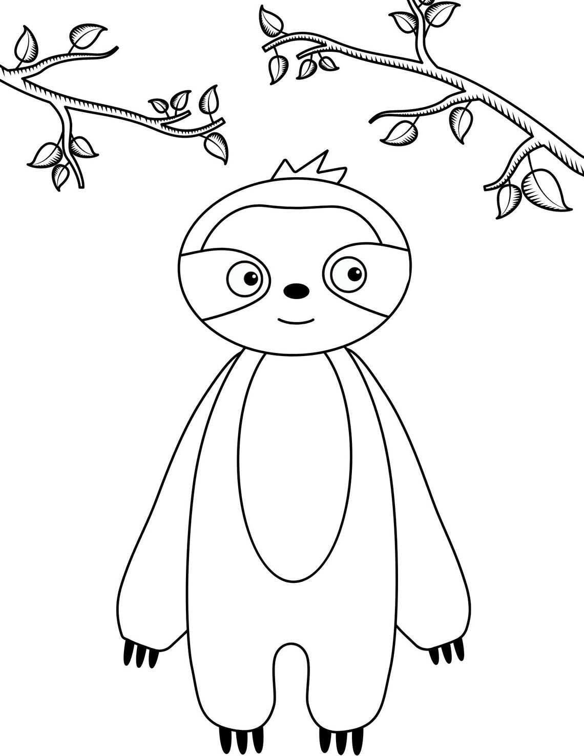 Sloth Coloring Pages, Sloth PDF, Sloth Printables, Sloth Coloring ...