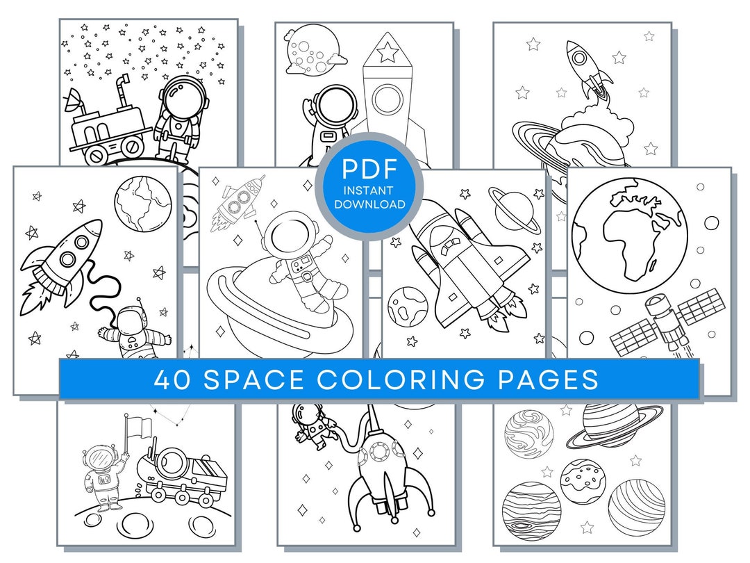 Space Coloring Pages, Space PDF, Space Printables, Space Coloring Pages ...