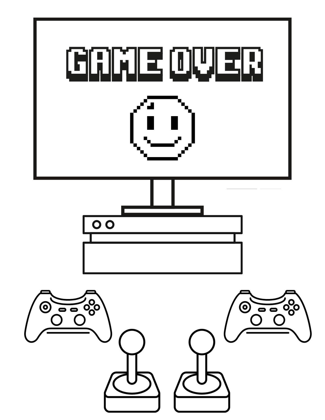 Gaming Coloring Pages, Gaming PDF, Gaming Printables, Gamer Coloring ...